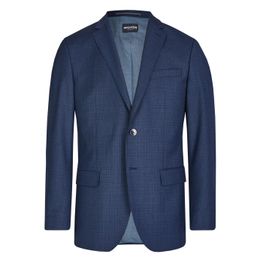 Sakko HECHTER PARIS "HECHTER PARIS FM Sakko", Herren, Gr. 102, midnight blau, Obermaterial: 50% Schurwolle WV. 48% Polyester PES. 2% Elasthan EL., V-Ausschnitt, Sakkos Sakko, hochwertige Wollmischung