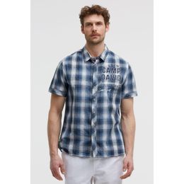 Kurzarmhemd CAMP DAVID, Herren, Gr. 4XL, Normalgr&ouml;&szlig;en, harbour blau, Web, Material: 100% Baumwolle, regular fit normal, gerader Abschluss, Hemden, aus Baumwolle