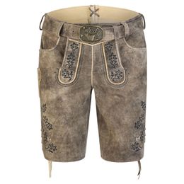Spieth & Wensky Lederhose SPIETH & WENSKY "Hornbeck", Herren, Gr. 46, N-Gr, night schwarz, Obermaterial: 100% Lammleder LEL., festlich, regular fit, Hosen, detailreiche Stickerei