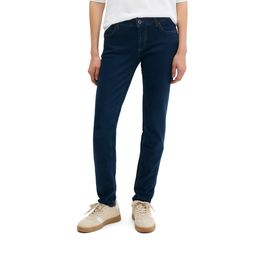 Marc O'Polo 5-Pocket-Jeans MARC O'POLO "Albi", Damen, Gr. 28, L&auml;nge 32, blau (dunkelgraublau), Denim/Jeans, Obermaterial: 89% Baumwolle, 8% Polyester, 3% Elasthan, unifarben, slim fit, Jeans 5-Pocket-Jeans, aus stretchigem Bio-Baumwoll-Mix