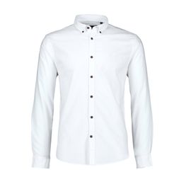 Businesshemd LINDBERGH "Oxford-Hemd Relaxed Fit", Herren, Gr. L, Normalgr&ouml;&szlig;en, wei&szlig;, Obermaterial: 100% Baumwolle, Hemden