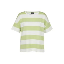 T-Shirt Via Appia Due "Sweatshirt", Damen, Gr. 54, apfelgr&uuml;n, creme, Obermaterial: 48% Viskose CV. 47% Polyester PES. 5% Elasthan EL., relaxed fit, Rundhals, Shirts T-Shirt, Gro&szlig;e Gr&ouml;&szlig;en
