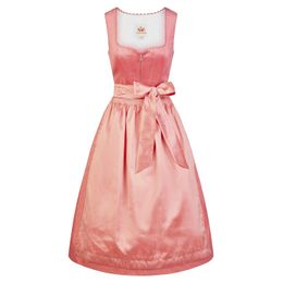 Spieth & Wensky Dirndl SPIETH & WENSKY "Hummel", Damen, Gr. 36, N-Gr, koralle, Obermaterial: 100% Polyester PES. Futter: 95% Polyester PES. 5% Baumwolle CO., festlich, Kleider, feines Samtoberteil