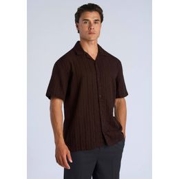 Flanellhemd LINDBERGH "Freizeithemd Relaxed Fit", Herren, Gr. L, Normalgr&ouml;&szlig;en, braun, Obermaterial: 100% Baumwolle, Hemden