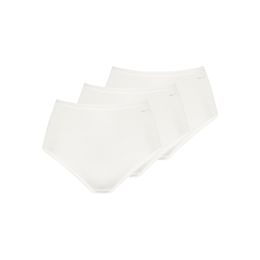 Taillenslip Mey "Lights", Damen, Gr. 44, wei&szlig;, Single Jersey, Obermaterial: 55% Baumwolle, 40% Viskose, 5% Elasthan, bedruckt, unifarben, k&ouml;rpernah, Unterhosen Taillenslip, mit weichen Beinabschl&uuml;ssen