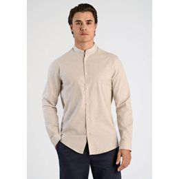 Businesshemd LINDBERGH "Oxford-Hemd Relaxed Fit", Herren, Gr. L, Normalgr&ouml;&szlig;en, faded sand mix, Obermaterial: 97% Baumwolle, 3% Elasthan, Hemden