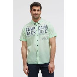 Kurzarmhemd CAMP DAVID, Herren, Gr. 4XL, Normalgr&ouml;&szlig;en, light mint, Web, Material: 100% Baumwolle, regular fit normal, Umschlagsaum, Hemden, mit Kontrastn&auml;hten
