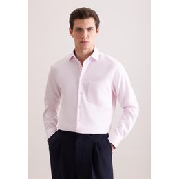 Businesshemd Seidensticker "Schwarze Rose", Herren, Gr. L (42), normale &Auml;rmell&auml;ngen, ros&eacute;, 100% Baumwolle, Strukturmuster, regular fit, 2-Knopf-Manschette, Hemden, Regular 1/1 Kentkragen Struktur
