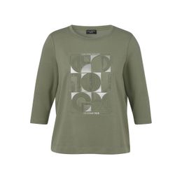 Sweatshirt Via Appia Due "Via Appia Due Sweatshirt", Damen, Gr. 46, gr&uuml;n (salbei), Obermaterial: 45% Polyester PES. 43% Viskose CV. 12% Elasthan EL., relaxed fit, Rundhals, Sweatshirts Sweatshirt, Gro&szlig;e Gr&ouml;&szlig;en