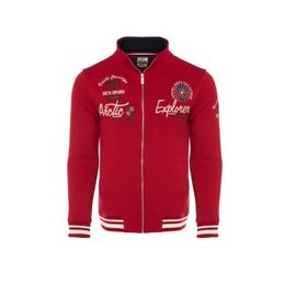 Sweatjacke Carisma "Carisma Sweatjacke", Herren, Gr. L, rot, Obermaterial: 70% Baumwolle CO. 30% Polyester PES., regular fit, Sweatjacken Sweatjacke, Regular