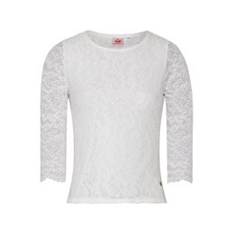 Spieth & Wensky Shirtbluse SPIETH & WENSKY "Alheim", Damen, Gr. 42, offwei&szlig;, Obermaterial: 90% Polyamid PA. 10% Elasthan EL., slim fit, Rundhals, Blusen, Rundhals Ausschnitt