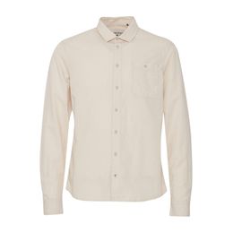 Langarmhemd Blend "Langarmhemd BHShirt", Herren, Gr. XXL, N-Gr, beige (oyster gray), Obermaterial: 70% Baumwolle CO. 30% Leinen LI., Hemden