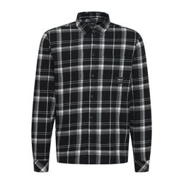 !Solid Flanellhemd SOLID "Flanellhemd SDBrandt", Herren, Gr. M, N-Gr, schwarz (true schwarz), Obermaterial: 100% Baumwolle CO., Hemden