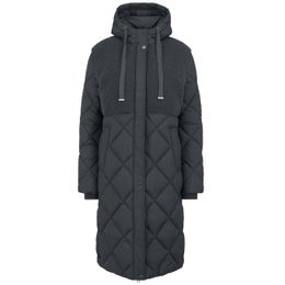 Wintermantel NEW VIEW "Talea", Damen, Gr. XL, grau (dunkelgrau), Obermaterial: 100% Polyester PES., regular fit, M&auml;ntel Wintermantel, mit 2-Wege-Rei&szlig;verschluss