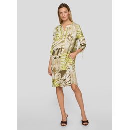 Midikleid Rabe "Kleid", Damen, Gr. 44, Normalgr&ouml;&szlig;en, gr&uuml;n, 100%Viskose, gebl&uuml;mt, gerade, Kleider Midikleid