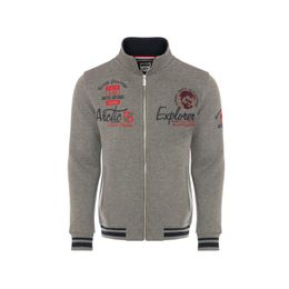 Sweatjacke Carisma "Carisma Sweatjacke", Herren, Gr. L, grau, Obermaterial: 70% Baumwolle CO. 30% Polyester PES., regular fit, Sweatjacken Sweatjacke, Regular