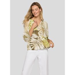 Klassische Bluse Rabe "Bluse", Damen, Gr. 48, gr&uuml;n, 100%Viskose, gebl&uuml;mt, A-Linie, Blusen Bluse