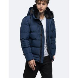 Winterjacke Carisma "Carisma Winterjacke 1191 Winterjacke", Herren, Gr. L, blau (navy), Obermaterial: 100% Polyester PES., regular fit, Rundhals, Jacken Winterjacke, mit Kapuze