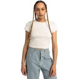 T-Shirt Element "Yarnhill", Damen, Gr. M, wei&szlig; (oat milk), Obermaterial: 95% Baumwolle, 5% Elasthan., Shirts T-Shirt