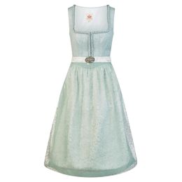Spieth & Wensky Dirndl SPIETH & WENSKY "Hala", Damen, Gr. 36, N-Gr, t&uuml;rkis, Obermaterial: 100% Polyester PES. Futter: 95% Polyester PES. 5% Baumwolle CO., festlich, regular fit, Kleider, in feine Leinenoptik und dekorative Zopfborte