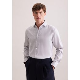 Businesshemd Seidensticker "Schwarze Rose", Herren, Gr. L (42), normale &Auml;rmell&auml;ngen, beige, 100% Baumwolle, Strukturmuster, regular fit, 2-Knopf-Manschette, Hemden, Regular 1/1 Kentkragen Struktur
