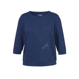 Sweatshirt Via Appia Due "Via Appia Due Sweatshirt", Damen, Gr. 48, tinte, Obermaterial: 45% Polyester PES. 43% Viskose CV. 12% Elasthan EL., relaxed fit, Rundhals, Sweatshirts Sweatshirt, Gro&szlig;e Gr&ouml;&szlig;en