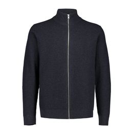 Cardigan LINDBERGH "Cardigan Relaxed Fit", Herren, Gr. L, schwarz (charcoal), Obermaterial: 60% Baumwolle, 40% Polyester, Strickjacken