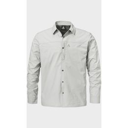Sch&ouml;ffel Outdoorhemd SCH&Ouml;FFEL "Shirt Style Maghera MEN", Herren, Gr. 48, Normalgr&ouml;&szlig;en, 9000, grau, Oberstoff: 100% Polyester., V-Ausschnitt, Hemden