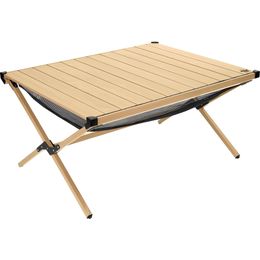 Camplife Tavira Alu-Rolltisch Bambusoptik 89 x 70 cm - Klapptische