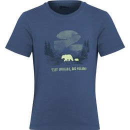 Jack Wolfskin Graphic Cotton Kinder T-Shirt dunkelblau 104 - Kinder T-Shirts & -hemden