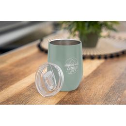 Camplife Edelstahl Thermo-Trinkbecher mit Deckel 360 ml gr&uuml;n - Isolierbecher