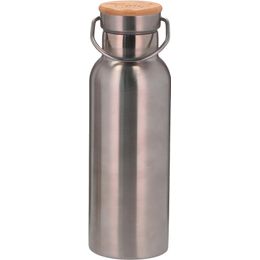 Camplife Edelstahl Isolierflasche mit Bambusdeckel 500 ml - Isolierflaschen & Isobeh&auml;lter