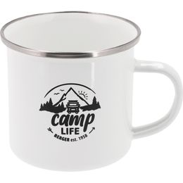 Camplife Emaille Becher 350 ml wei&szlig; - Becher & Tassen