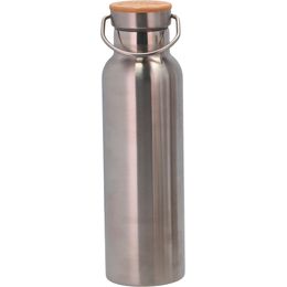 Camplife Edelstahl Isolierflasche mit Bambusdeckel 600 ml - Isolierflaschen & Isobeh&auml;lter