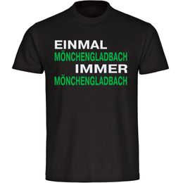 multifanshop Kinder T-Shirt - M&ouml;nchengladbach - Einmal Immer - Druck gr&uuml;n - Kind