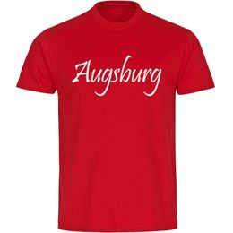 multifanshop Kinder T-Shirt - Augsburg - Schriftzug - Druck wei&szlig; - Kind
