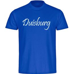 multifanshop Kinder T-Shirt - Duisburg - Schriftzug - Druck wei&szlig; - Kind