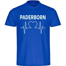 multifanshop Kinder T-Shirt - Paderborn - Herzschlag - Druck wei&szlig; - Kind