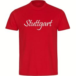 multifanshop Kinder T-Shirt - Stuttgart - Schriftzug - Druck wei&szlig; - Kind