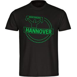 multifanshop Kinder T-Shirt - Hannover - Meine Fankurve - Druck gr&uuml;n - Kind