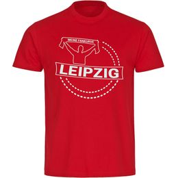 multifanshop Kinder T-Shirt - Leipzig - Meine Fankurve - Druck wei&szlig; - Kind