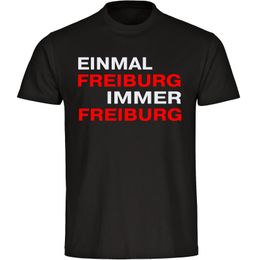 multifanshop Kinder T-Shirt - Freiburg - Einmal Immer - Druck rot - Kind