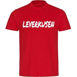 multifanshop Kinder T-Shirt - Leverkusen - Textmarker - Druck wei&szlig; - Kind