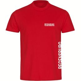 multifanshop Kinder T-Shirt - Regensburg - Brust & Seite - Druck wei&szlig; - Kind
