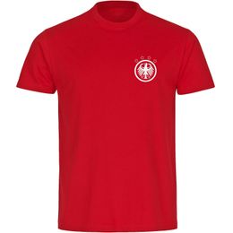 multifanshop Kinder T-Shirt - Deutschland - Adler Retro - Druck wei&szlig; - Kind