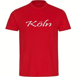 multifanshop Kinder T-Shirt - K&ouml;ln - Schriftzug - Druck wei&szlig; - Kind