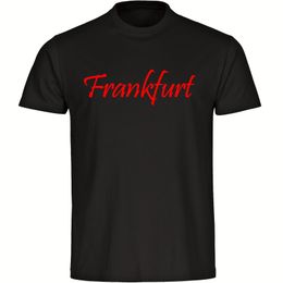 multifanshop Kinder T-Shirt - Frankfurt - Schriftzug - Druck rot - Kind