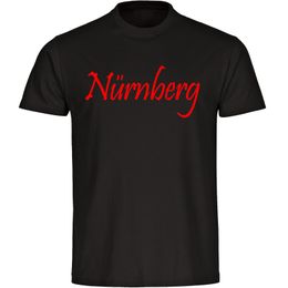 multifanshop Kinder T-Shirt - N&uuml;rnberg - Schriftzug - Druck rot - Kind