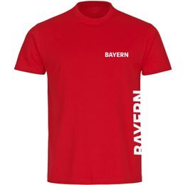 multifanshop Kinder T-Shirt - Bayern - Brust & Seite - Druck wei&szlig; - Kind