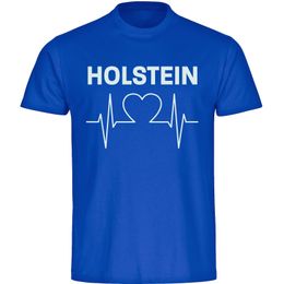 multifanshop Kinder T-Shirt - Holstein - Herzschlag - Druck wei&szlig; - Kind
